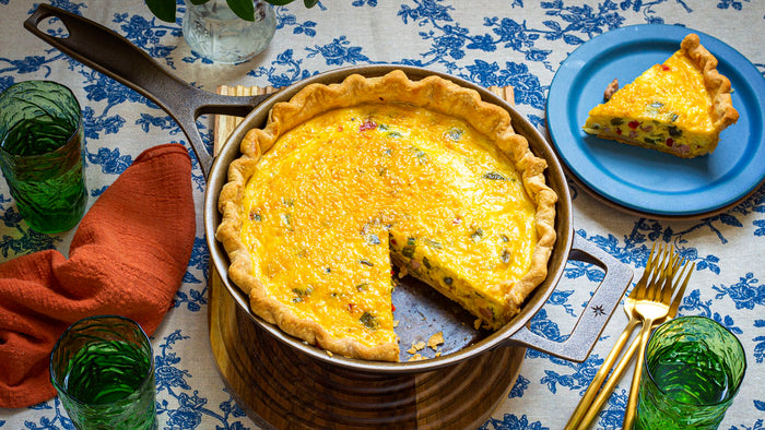 Western Omelette Quiche: Savory Cast Iron Skillet Recipe